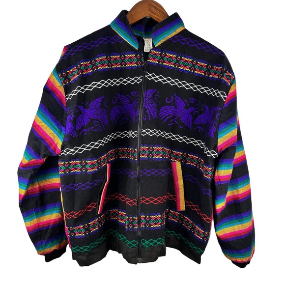 unknown | Jackets & Coats | Mexico Cultural Heritage Colorful Bomber ...